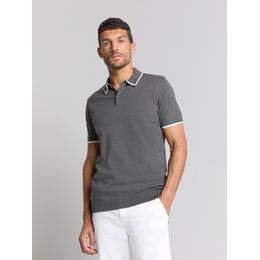 T-Shirt NO EXCESS "NO EXCESS Kurzarm Poloshirt", Herren, Gr. 3XL, grau (dunkelgrau), 80% Baumwolle, 20% polyester, Shirts T-Shirt