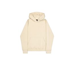 Hoodie Alpha Industries "Coach Hoodie Backprint ", Herren, Gr. L, wei&szlig; (vintage wei&szlig;), Obermaterial: 80% Baumwolle, 20% Polyester, regular fit, Sweatshirts Hoodie
