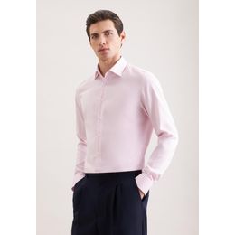 Businesshemd Seidensticker "Schwarze Rose", Herren, Gr. M (39), verl&auml;ngerte &Auml;rmell&auml;ngen, ros&eacute;, 100% Baumwolle, unifarben, slim fit, 2-Knopf-Manschette, Hemden, Slim 1/1 Extra lang Kentkragen Uni
