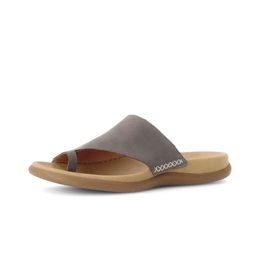 Zehentrenner Gabor "Zehentrenner", Damen, Gr. 41, grau, Schuhe Zehentrenner