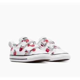 Sneaker Converse "CHUCK TAYLOR ALL STAR 2V", M&auml;dchen, Gr. 26, wei&szlig; (wei&szlig;, rot, schwarz), Textil, Schuhe Sneaker