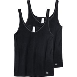 Unterhemd Speidel "Softfeeling", Damen, Gr. 40, N-Gr, schwarz, Obermaterial: 46% Baumwolle, 46% Modal, 8% Elasthan, unifarben, k&ouml;rpernah, V-Ausschnitt, Unterhemden Unterhemd, basic, eng, V-Ausschnitt, weich, elastisch, atmungsaktiv, Baumwollmix