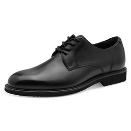 Schn&uuml;rschuh Tamaris, Herren, Gr. 42, schwarz, Glattleder, unifarben, Schuhe Schn&uuml;rschuh, Festtagsschuh, Abendschuh mit dezenten Ziern&auml;hten, f&uuml;r Herren