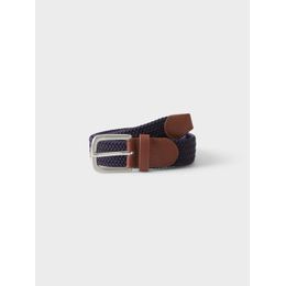 Flechtg&uuml;rtel name it "NKMSIECE BELT NOOS", Jungen, Gr. 65, blau (schwarz sapphire), Web, Kunstfaser, unifarben mit Farbeinsatz, G&uuml;rtel