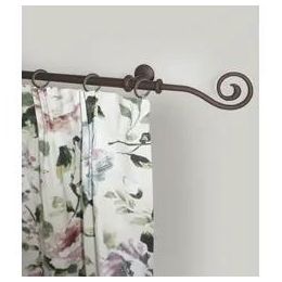 Gardinenstange Garesa "ESPERANCA", braun (rost), L:100cm &Oslash;:16mm, Metall, Gardinenstangen, rustikale Vorhanggarnitur, verl&auml;ngerbar, Eisen, Endk. Spirale