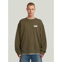 G-Star Raw Longpullover G-STAR "HB Badge Sweatshirt", Herren, Gr. S, turf, Obermaterial: 100% Baumwolle, Pullover Longpullover