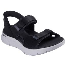Sandale Skechers "GO WALK FLEX SANDAL-EASY ENTRY", Herren, Gr. 41, schwarz (schwarz, grau), Textil, Schuhe Sandale, Sommerschuh, Sandalette, Slip-In mit atmungsaktiver Goga Mat Sohle