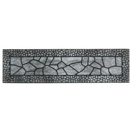 Stufenmatte ANDIAMO "Outdoor, 2er Set", grau, B:24cm H:6mm L:90cm, Obermaterial: 100% Gummi, Teppiche, Outdoor-Stufenmatten, Stein Motiv, Gartenbereich, Au&szlig;enbereich