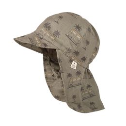 Schirmm&uuml;tze MaxiMo, Jungen, Gr. 53/55, khaki, Web, Materialmix, M&uuml;tzen, Khaki, Schildm&uuml;tze, Camping-Motiv, Leinen-Mix, Jungen