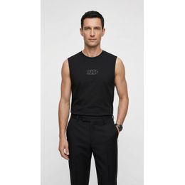 Tanktop HUGO UNDERWEAR, Herren, Gr. XXL (56), schwarz, Jersey, Obermaterial: 100% Baumwolle, bequem, Rundhals, Tops Tanktop, aus Baumwoll-Jersey mit Logo-Print
