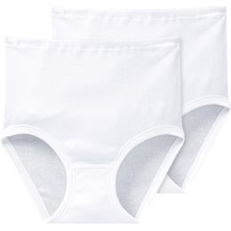 Taillenslip Schiesser "Original Classics", Damen, Gr. 44, wei&szlig; (100, wei&szlig;), Feinripp, Obermaterial: 100% Baumwolle, unifarben, k&ouml;rpernah, Unterhosen Taillenslip, mit flachen Seitenn&auml;hten, Topseller