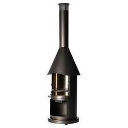 Holzkohlegrill Buschbeck "Edelstahlgrill Auckland, dunkelgrau", grau (dunkelgrau), B:65cm H:230cm T:65cm, Grills, Edles Design, Premium-Produkt mit Senotherm-Lackierung, &Oslash;65 x H 230 cm