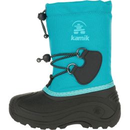 Outdoorwinterstiefel Kamik "SOUTHPOLE 4", Kinder, Gr. 27, blau (t&uuml;rkis), Synthetik, Textil, Schuhe Outdoorwinterstiefel, Winterboots, Winterstiefel, Snowboots, Winterschuhe, wasserdicht
