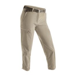 Funktionshose Maier Sports "Lulaka 7/8", Damen, Gr. 36, Normalgr&ouml;&szlig;en, braun (hellbraun), 90% Polyamid, 10% Elasthan, Hosen Funktionshose, Damen Wanderhose, atmungsaktive und elastische Outdoor-Hose