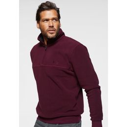 MAN'S WORLD Fleecepullover MAN'S WORLD, Herren, Gr. 3XL (64/66), rot (burgund), Obermaterial: 100% Polyester, normal, Rippb&uuml;ndchen, Sweatshirts Fleecepullover, f&uuml;r die &Uuml;bergangszeit aus Fleece, schnelltrocknend