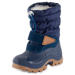 Snowboots Lurchi "Finn", M&auml;dchen, Gr. 34, blau (navy, gemustert), Synthetik, Textil, Schuhe Snowboots, Winterboots mit Schurwolle, Gr&ouml;&szlig;enschablone zum Download