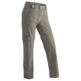 Outdoorhose Maier Sports "Nata 2", Damen, Gr. 48, Normalgr&ouml;&szlig;en, braun (schlamm), 90% Polyamid, 10% Elasthan, Hosen Outdoorhose, Damen Zip-Off Wanderhose, atmungsaktive Trekkinghose, Regular Fit