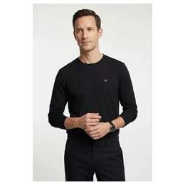 Langarmshirt Napapijri "SALIS", Herren, Gr. L, schwarz, Obermaterial: 100% Baumwolle, unifarben, Shirts Langarmshirt