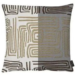 Dekokissen Apelt "Mino", grau (taupe), B:49cm L:49cm, Obermaterial: 75% Polyester, 15% Baumwolle, 10% Viskose, Dekokissen_Sitzkissen_Kissenh&uuml;llen
