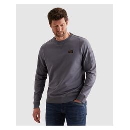 PME-Legend Sweatshirt PME LEGEND "Airstrip sweat", Herren, Gr. L, folkstone grau, Sweatware, Obermaterial: 95% Baumwolle, 5% Elasthan, unifarben, regular fit normal, Rundhals, Rippb&uuml;ndchen, Sweatshirts Sweatshirt, mit Logo Stickerei