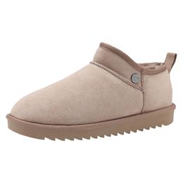 Schlupfboots Kangaroos "K-UW MELBO", Damen, Gr. 37, braun (stone braun), Textil, Schuhe Schlupfboots, Winterboots, Snowboots, Winterschuhe, gef&uuml;ttert