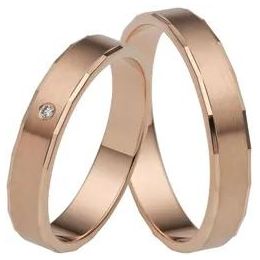 Trauring Firetti "Schmuck Geschenk Gold 375 Hochzeit Ehering "LIEBE" Gr. 64, rosa (ros&eacute;goldfarben), Fingerringe, Damen, 64, 0,01 SI = kleine Einschl&uuml;sse mit Brillant, Ros&eacute;gold 585, 4mm, Trauring, Made in Germany, wahlweise mit oder ohne Brillant