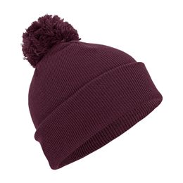 Beechfield Bommelm&uuml;tze Original Pom Pom Beanie burgundy