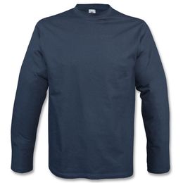 Basic Langarm Shirt navy, Gr&ouml;&szlig;e M