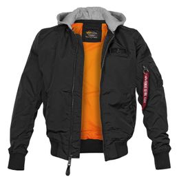 Alpha Industries MA-1 TT Hood Fliegerjacke schwarz, Gr&ouml;&szlig;e XXL