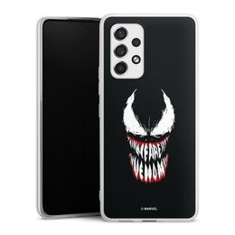 DeinDesign Galaxy A53 5G Handy Silikon H&uuml;lle Case transparent Handyh&uuml;lle Official Licensed Product Marvel Venom Silikon Case