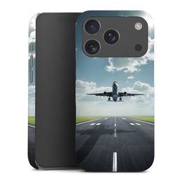 DeinDesign iPhone 17 Pro Handy Premium Case Smartphone Handyh&uuml;lle Schutzh&uuml;lle matt Wanderlust Airplane Urlaub Premium Case