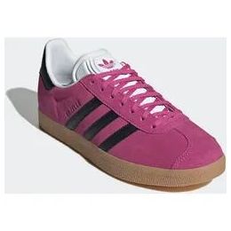Sneaker Adidas ORIGINALS "GAZELLE", Damen, Gr. 38,5, schwarz (selufu, cschwarz, ftwwht), Leder, Synthetik, Schuhe Sneaker