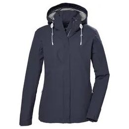 Outdoorjacke Killtec "KOS 61 WMN JCKT", Damen, Gr. 42, blau (nachtblau), Obermaterial: 100% Polyester;Futter: 100% Polyester, Jacken Outdoorjacke, Funktionsjacke: wasser- und winddicht, atmungsaktiv, abnehmbare Kapuze