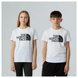 T-Shirt The North Face "TEEN EASY REGULAR SS TEE", M&auml;dchen, Gr. XL (158/164), tnf wei&szlig;, Obermaterial: 60% Baumwolle, 40% Polyester, normal, Rundhals, Shirts T-Shirt, f&uuml;r Jugendliche, sportlicher Stil, Kurzarm, Rundhalsausschnitt