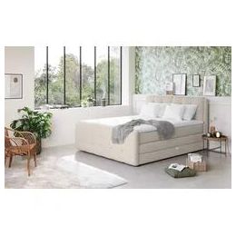 Boxspringbett COTTA "Fort mit Bettkasten, inkl. Topper", beige, B:201cm L:228cm, 100% POLYESTER (PES), Komplettbetten, Boxspringbett, erh&auml;ltlich in verschiedenen Breiten (160cm, 180cm & 200cm)