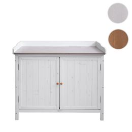 Mendler Gartenschrank mit Arbeitsplatte HWC-L69, Pflanztisch, Outdoor Tanne Holz MVG-zertifiziert 86x104x52c 117488