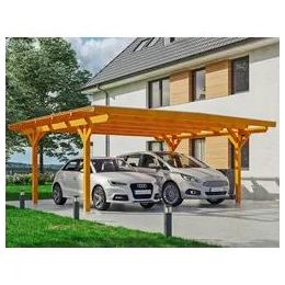 Skan Holz Doppelcarport SKANHOLZ "Odenwald", braun (hellbraun), B/H/T: 220cm x, Carports