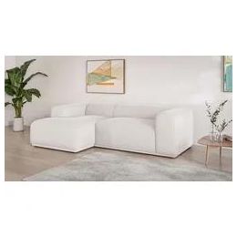 Ecksofa s.Oliver "EMMERIK Designersofa, L-Form mit Wellenfederung, B/T/H: 260/155/73 cm", beige (creme), B:259,5cm H:73cm T:155cm, 100% Polyester, Sofas, Ecksofa, hoher Sitzkomfort, gem&uuml;tlich und modern, auch in Cord