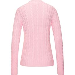 Lascana Damen V-Ausschnitt-Pullover, Rosa, Gr. 40/42, Rundhals Pullover, Material: Baumwolle