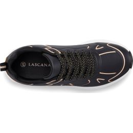Lascana Damen Sneaker, Goldfarben, Gr. 36, Sneakers & Schn&uuml;rer, Material: Leder