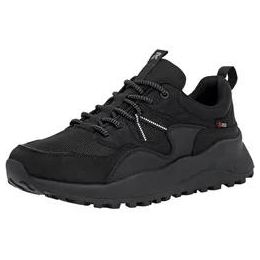 Sneaker Rieker SPORT, Herren, Gr. 44, schwarz, Lederimitat, Textil, unifarben, Schuhe Sneaker, Outdoorschuh, Schn&uuml;rschuh mit wasserabweisender TEX-Membran