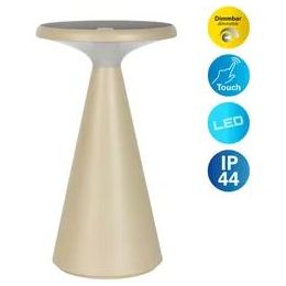 N&auml;ve N&Auml;VE LED Tischleuchte "Palu", beige (natur), 1, &Oslash; 11,5cm H: 20cm, 1 Stk., Leuchten, Solar-/Akkubetrieb, Touch, Dimmbar, Memory, USB-C-Ladekabel, warmwei&szlig;, LED Tischleuchte