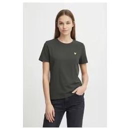 V&eacute;ro Moda Kurzarmshirt VERO MODA "VMVIVA S/S O-NECK T-SHIRT JRS BTQ GA", Damen, Gr. S, schwarz print:gold foil heart, Jersey, Obermaterial: 100% Baumwolle, bedruckt, regular fit normal, Rundhals, Shirts