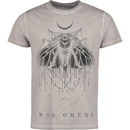 Bad Omens Moth T-Shirt grau in L 18686-Bad Omens