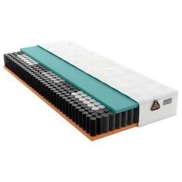 Taschenfederkernmatratze Schlaraffia "GELTEX Quantum Pure Plus 220TFK, Matratze 90x200, 140x200 cm und mehr", wei&szlig;, B:100cm H:22cm L:200cm, Bezug (oben): 100% Polyester. Bezug (unten): 100% Polyester, Matratzen, Taschenfederkernmatratze, beids. GELTEXNext-Auflage, ergonomisch, langlebige Qual. (RG 43)