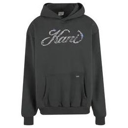 Kapuzenpullover Karl Kani "Karl Kani KK Kani Icy Chrome Hoodie", Herren, Gr. XS, schwarz, 65% Baumwolle, 35% Polyester, mehrfarbig, relaxed fit, ohne Ausschnitt, Pullover Kapuzenpullover