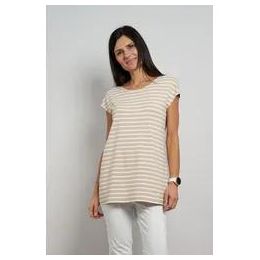 T-Shirt Seidel Moden "Otto exclusiv", Damen, Gr. 40, beige, Jersey, Obermaterial: 96% Viskose, 4% Elasthan, regular fit taillenbedeckt, Rundhals, Shirts T-Shirt, MADE IN GERMANY