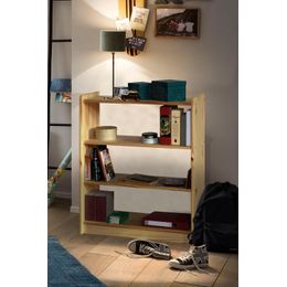M&ouml;bilia B&uuml;cherregal M&Ouml;BILIA, beige (natur), B:80cm H:100cm T:30cm, Massivholz, Regale, B&uuml;cherregal, gefertigt aus massivem Kiefernholz