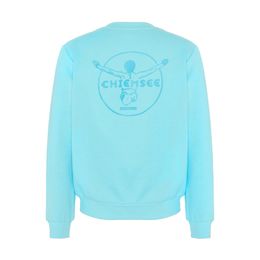 Sweatshirt Chiemsee, M&auml;dchen, Gr. 122/128, tropical breeze, 80% Baumwolle, 20% Polyester, Rundhals, Sweatshirts Sweatshirt
