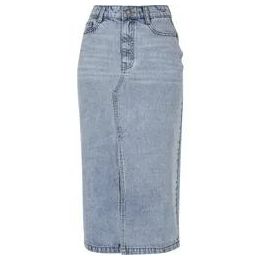 Jerseyrock Urban Classics "Urban Classics Damen Ladies Midi Denim Skirt", Damen, Gr. 30, tinted lightblau washed, 100% Baumwolle, unifarben, normal, R&ouml;cke